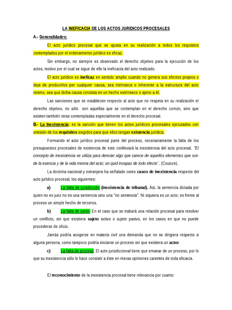 La Ineficacia de Los Actos Juridicos | PDF | Nulo (ley) | Estoppel colateral