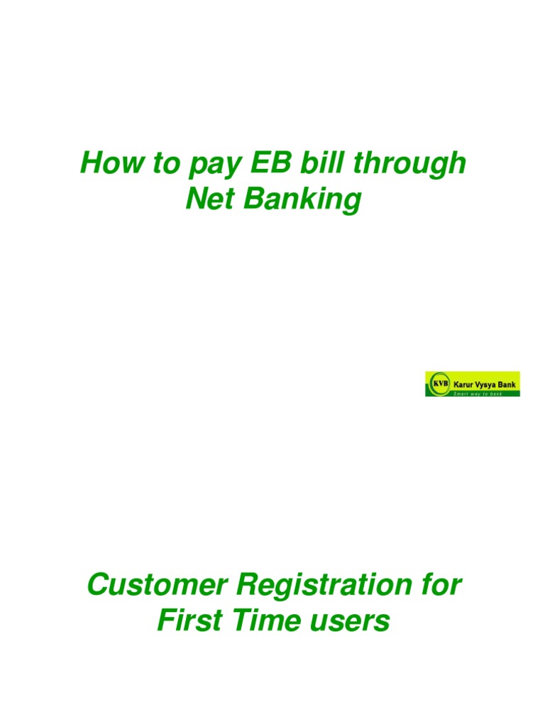 How To Pay EB Bill Through Net Banking | PDF | Online Banking | Banks ...