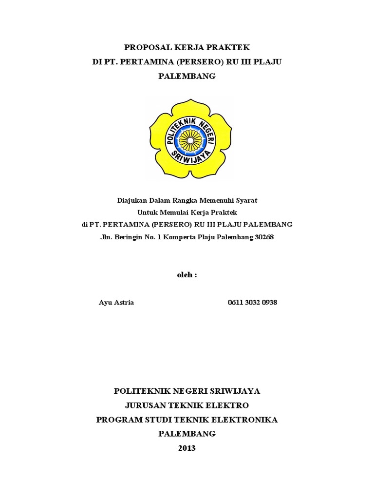 Proposal KP Pertamina | PDF