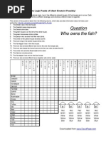 Einstein Riddle Worksheet | PDF | Drink | Yellow