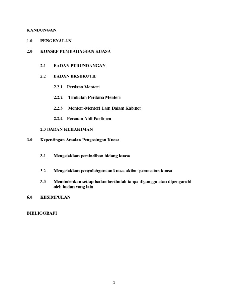 Doktrin Pengasingan Kuasa | PDF