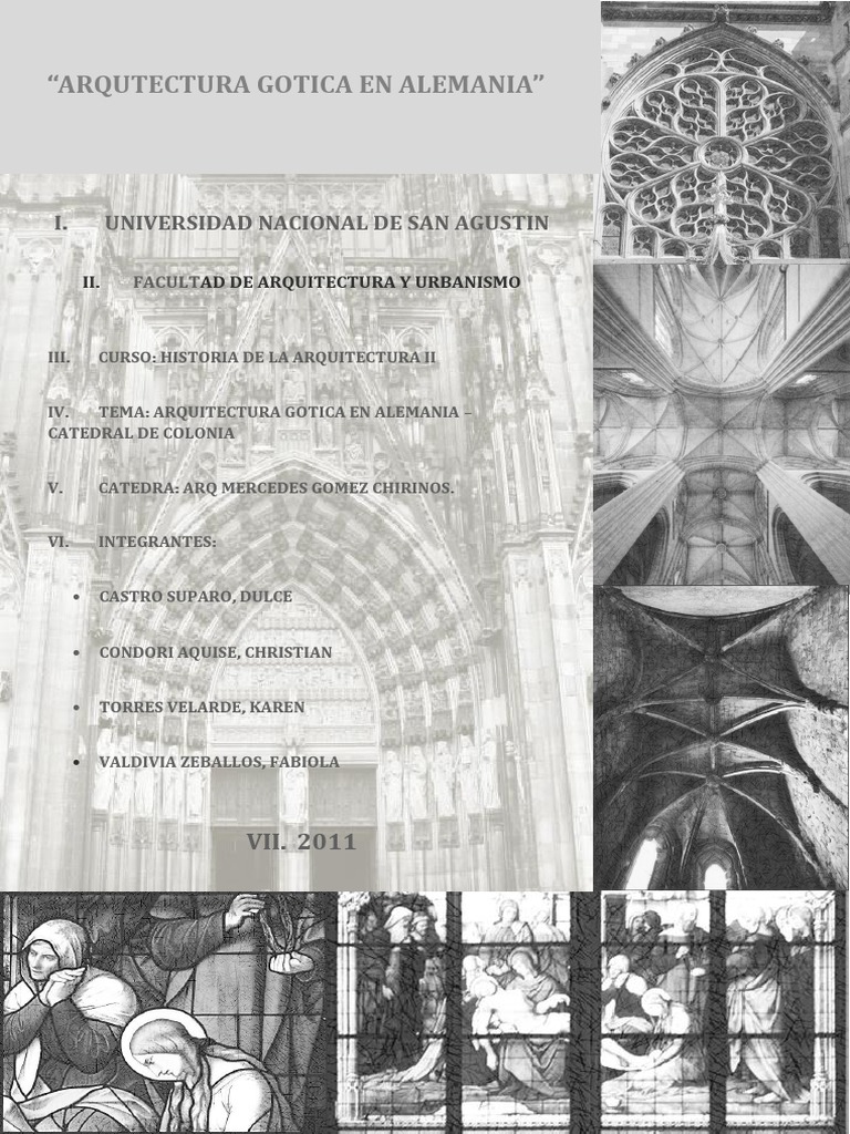 Catedral de Colonia: Gótico Alemán | PDF | Arquitectura gótica ...