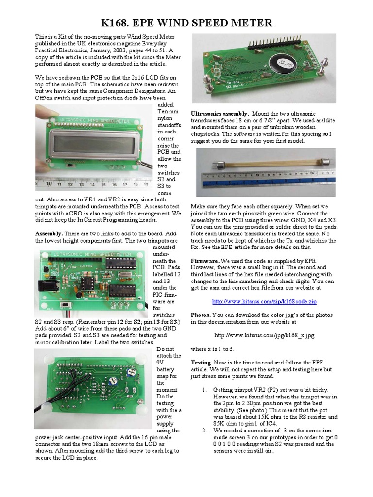 DIY Wind Speed Meter Kit | PDF | Technology & Engineering