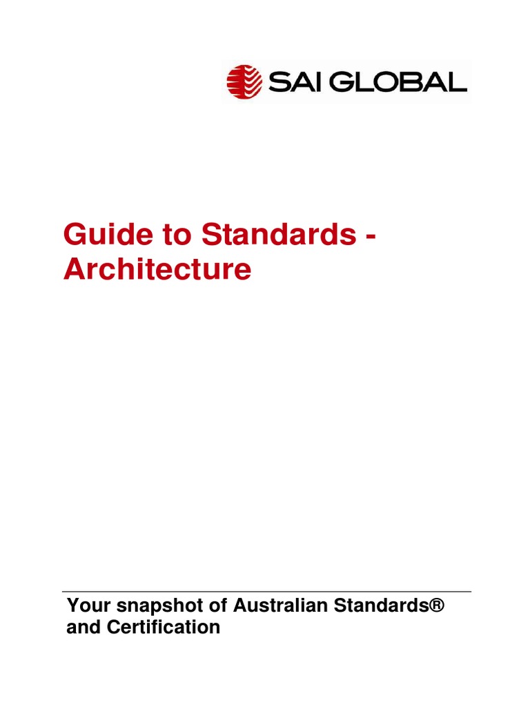 Guide To Standards-Architecture | PDF | Masonry | Technical Drawing