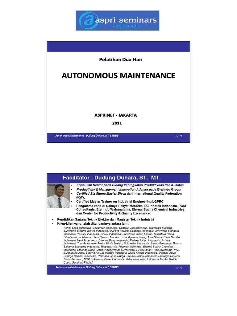 Autonomous Maintenance | PDF