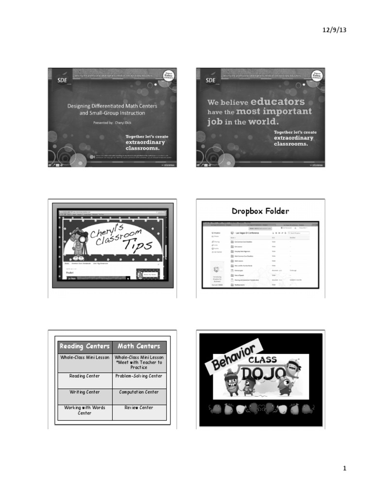 Math Centers and Mini-Lesson Strategies | PDF | Critical Thinking ...