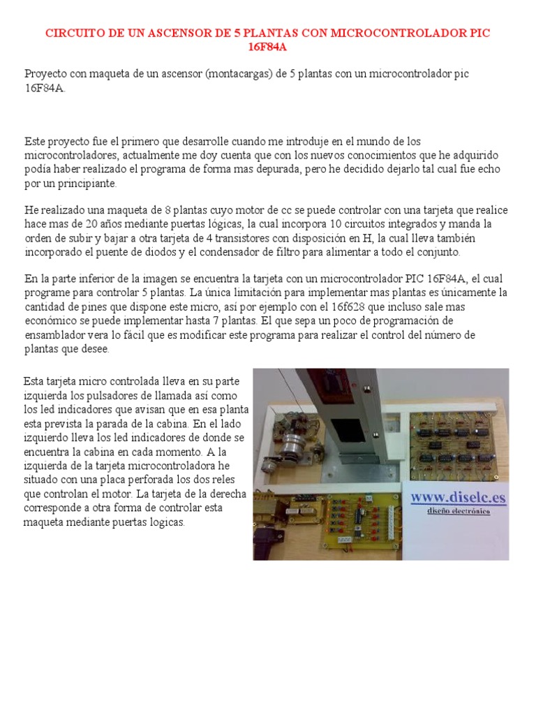 Proyecto Elevador Mecatronica | PDF | Microcontrolador | Ascensor