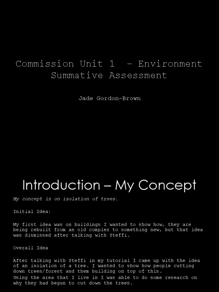 Commission Unit: Summative Assessment | PDF | Trees