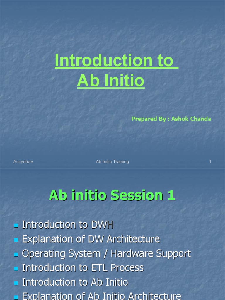 01 Data Warehoudingand Ab Initio Concepts | PDF | Data Warehouse ...