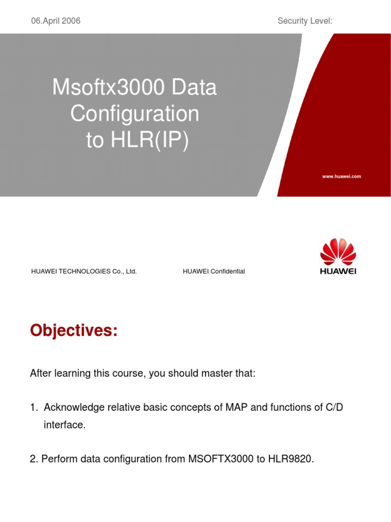 MSOFTX3000 to HLR Configuration Guide | PDF | Computer Network | Internet Protocols
