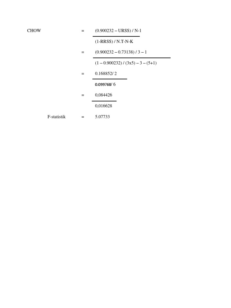 Uji Chow Pada Data Panel | PDF | Sains & Matematika | Teknologi & Rekayasa