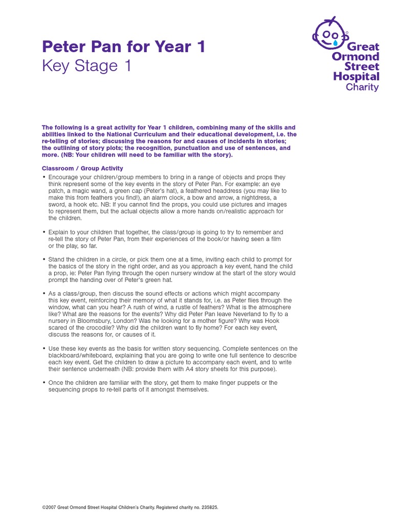 Peter Pan PPW Lesson Plan Isney Yr1 KS2 021008 | Download Free PDF ...