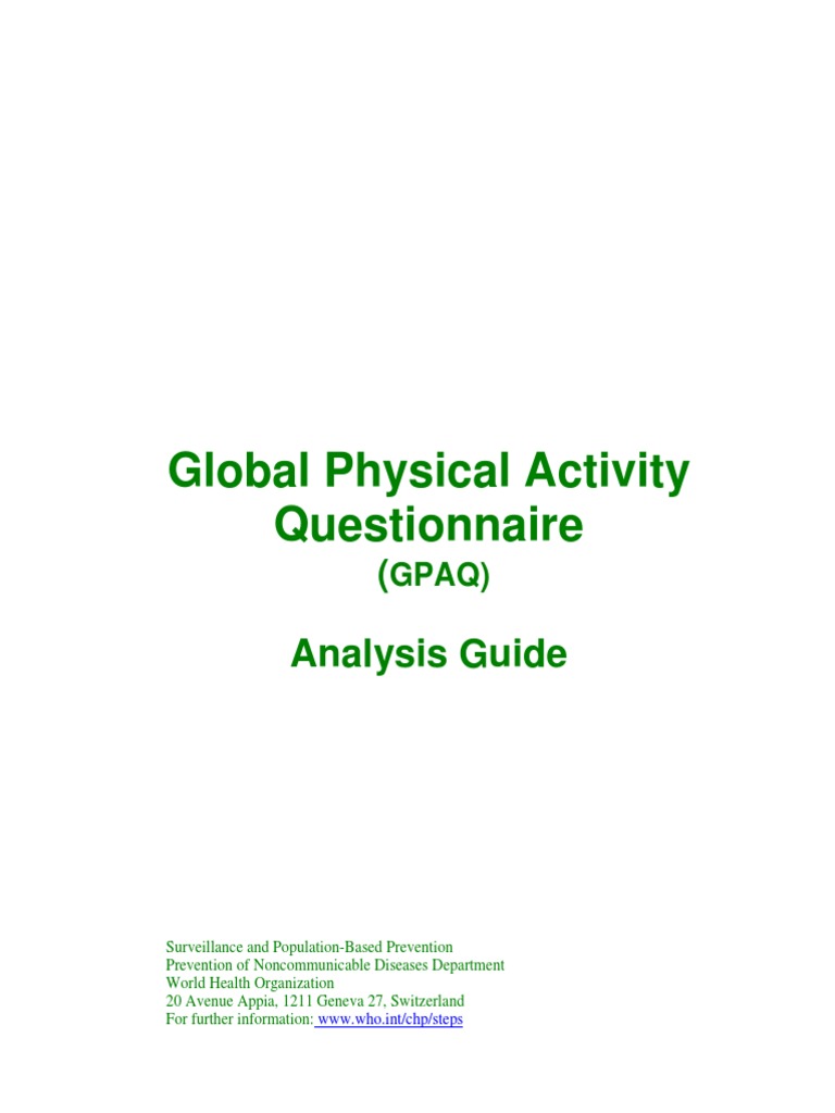 GPAQ Analysis Guide | Wellness