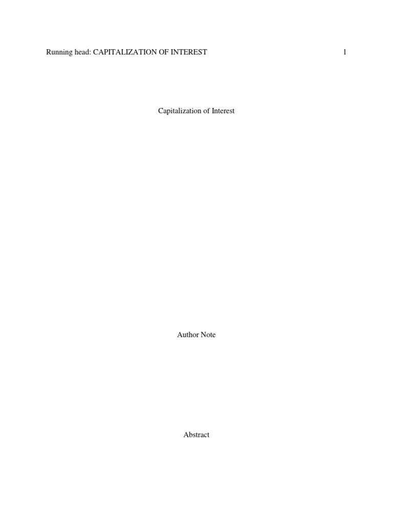 Understanding Interest Capitalization | PDF | Financial Accounting ...