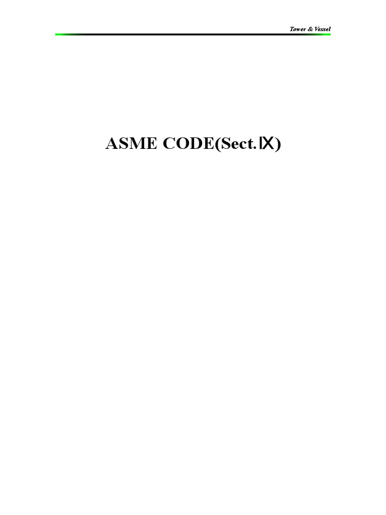 ASME Sec (1) .IX 정리 | PDF