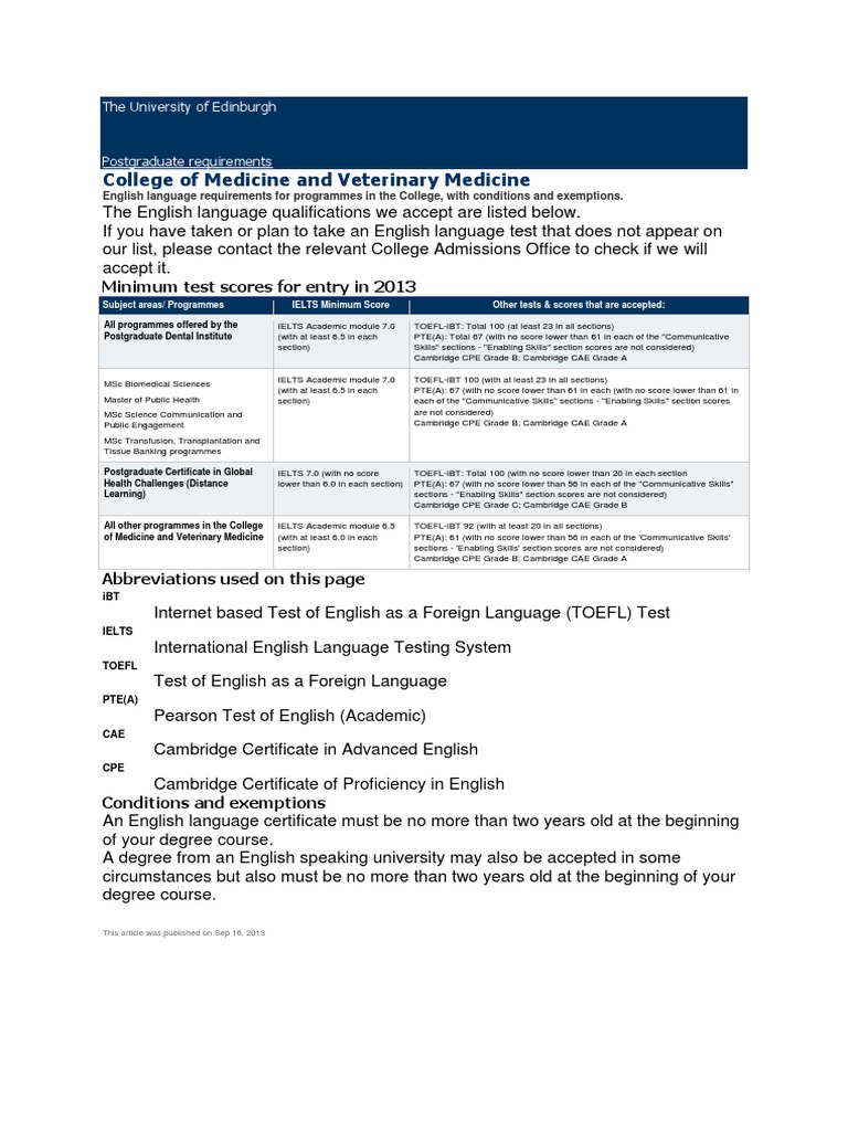 The University of Edinburgh | Academic Degree | Postgraduate Education