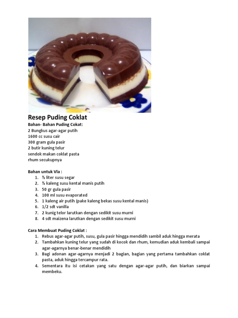 Resep Puding Coklat | PDF