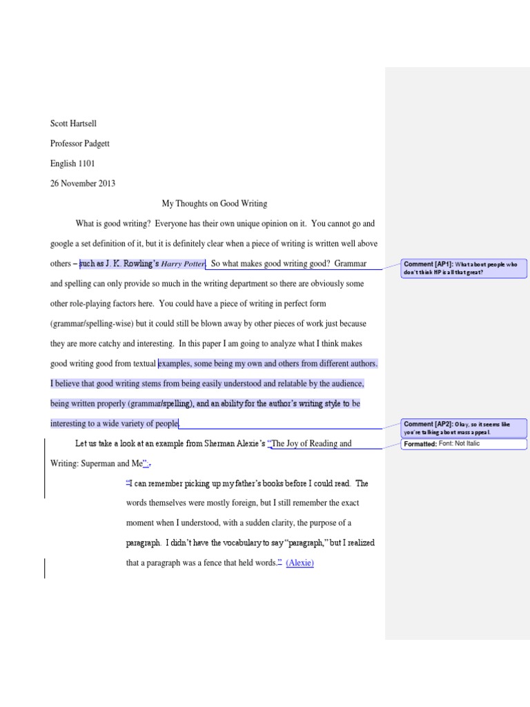 Hartsell Scott Writing Theory | PDF | Essays