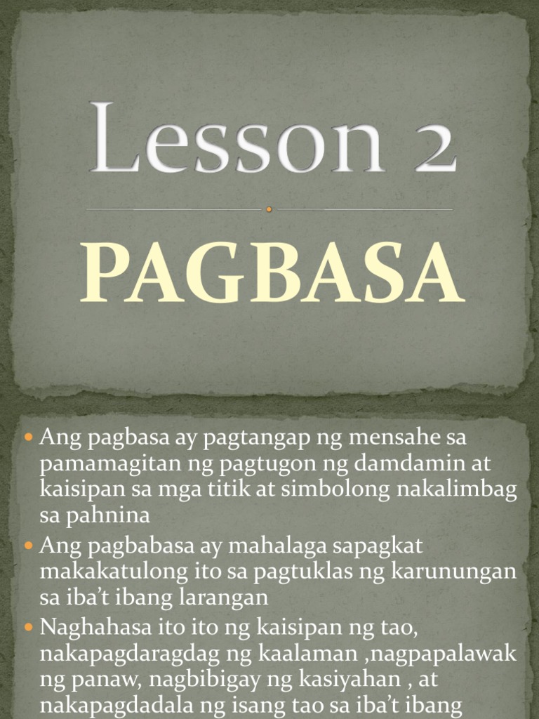 Pagbasa | PDF