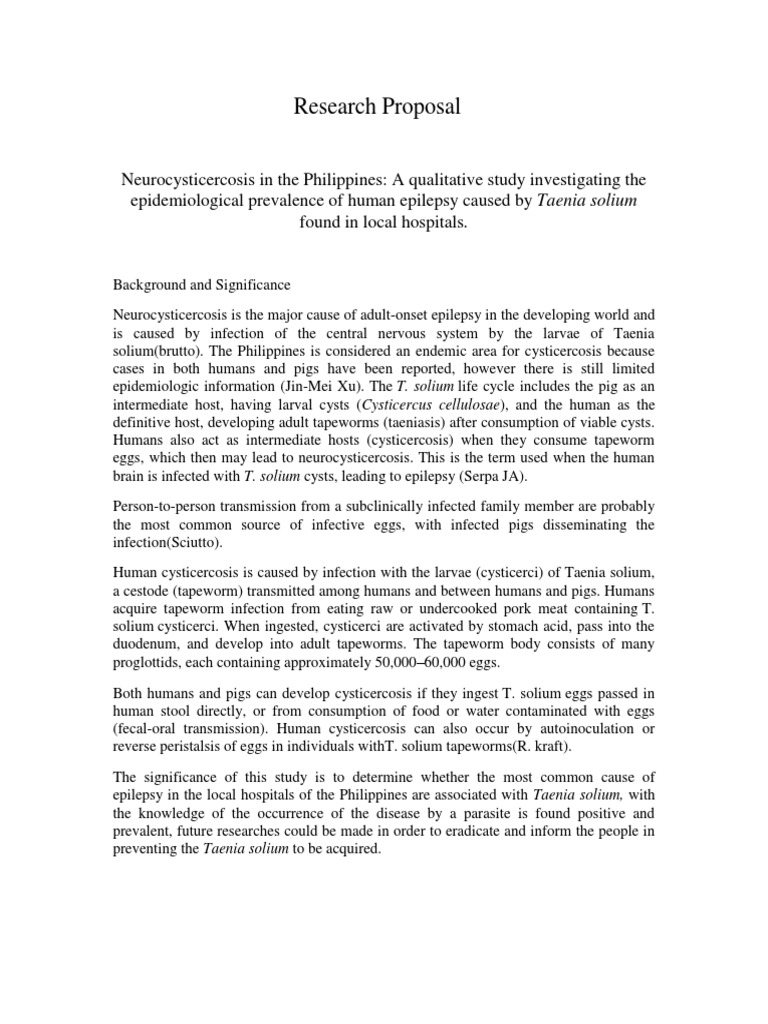 Research Proposal | PDF | Animals And Humans | Organisms