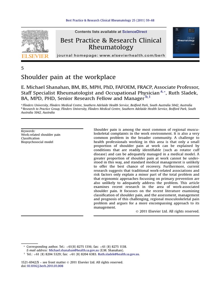 Shoulder Pain | PDF | Pain Management | Medical Diagnosis