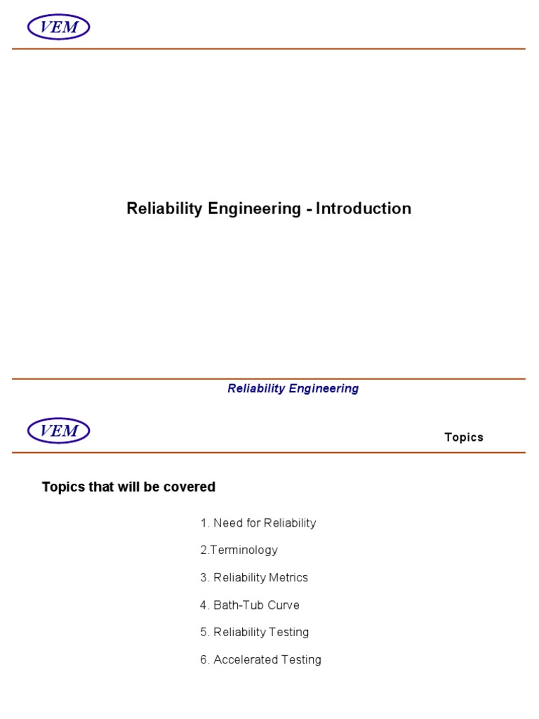 Intro To Reliability Engineering | PDF | Reliability Engineering | Systems Engineering