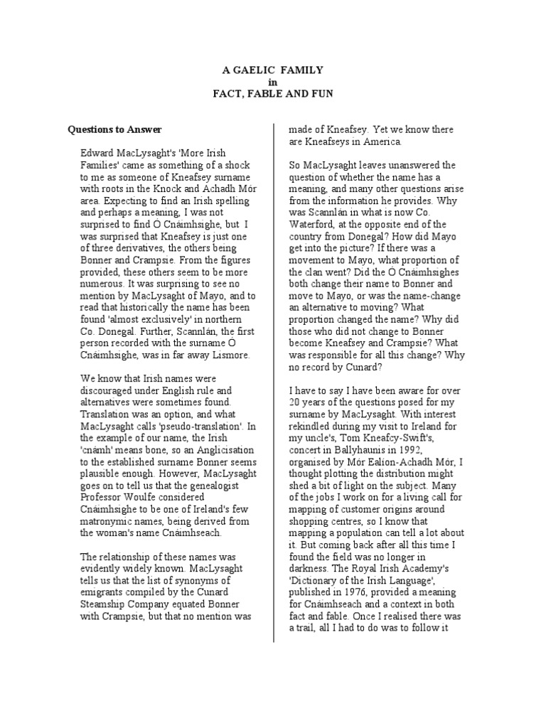 A Gaelic Family | PDF | Ulster | Ireland