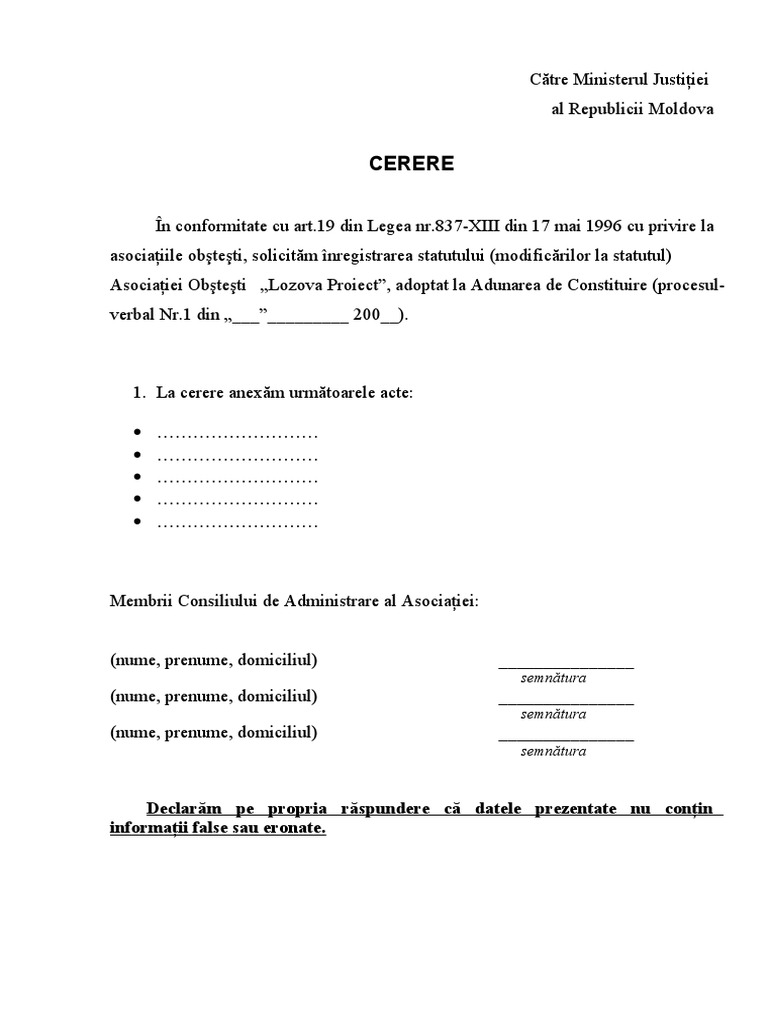 Model de Cerere | PDF