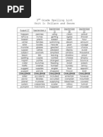 First Grade Master Spelling Lists | PDF | Nature | Sports