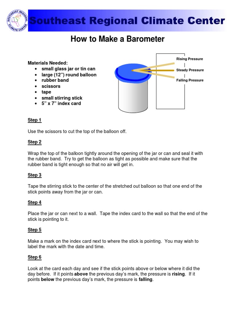 DIY Barometer Instructions | PDF | Self-Improvement
