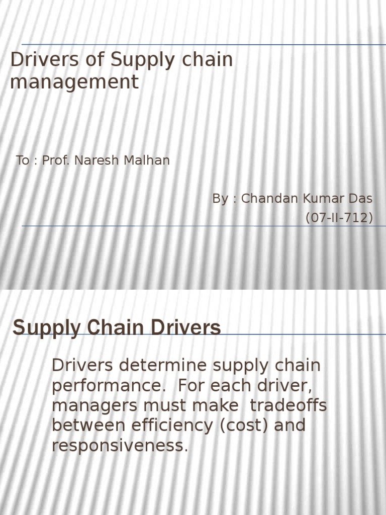 Key Drivers of Supply Chain Performance | PDF | Inventory | Supply Chain
