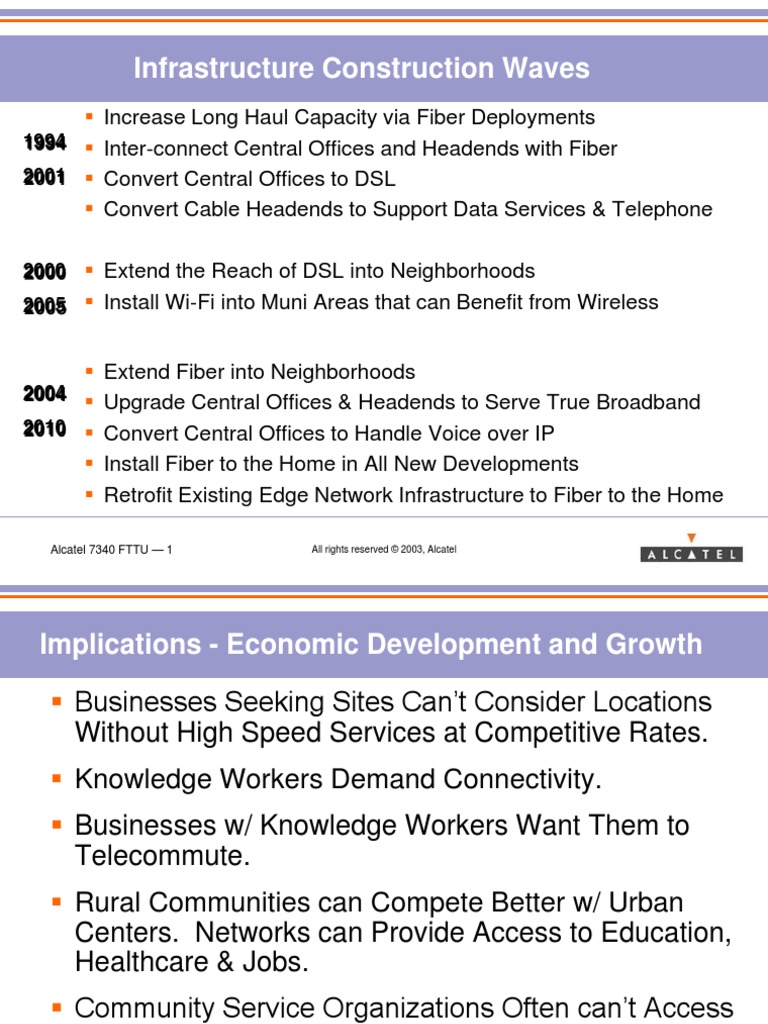 Gpon Alcatel Presentation | PDF | Fiber To The X | Electronics