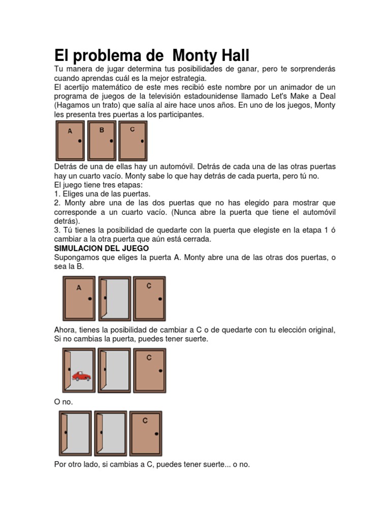 Estrategia del Problema de Monty Hall | PDF | Ocio