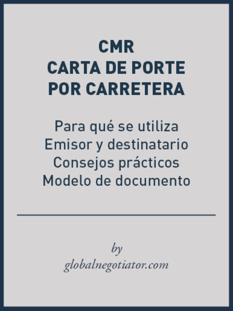Modelo CMR Carta de Porte Por Carretera | PDF | Negocios