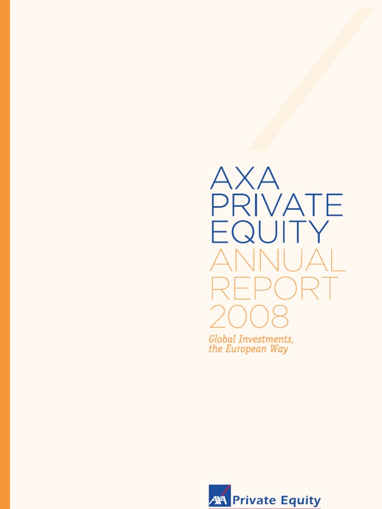 AXA Private Equity 2008 Annual Report | PDF | Private Equity ...