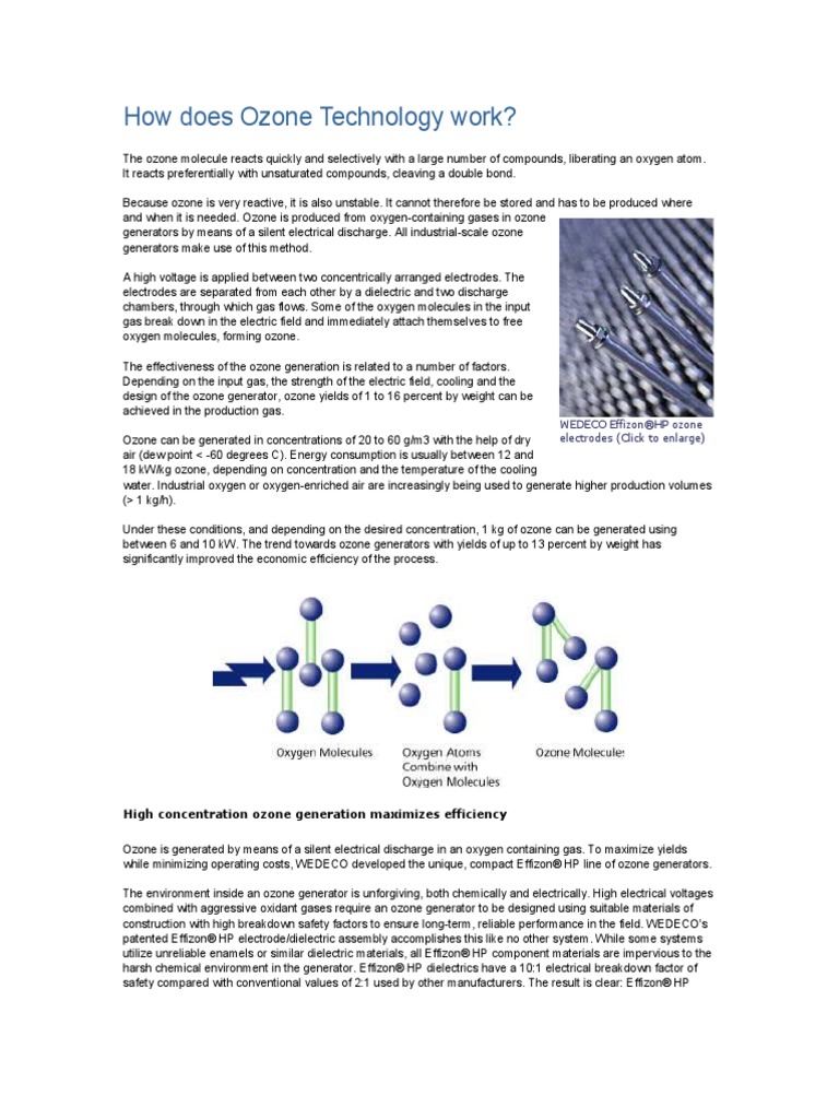 How Does Ozone Technology Work | PDF | Ozone | Electrical Breakdown