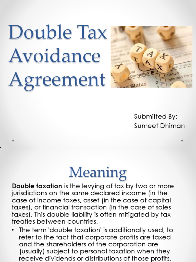 Double Tax Avoidance Agreement | Double Taxation | Taxes