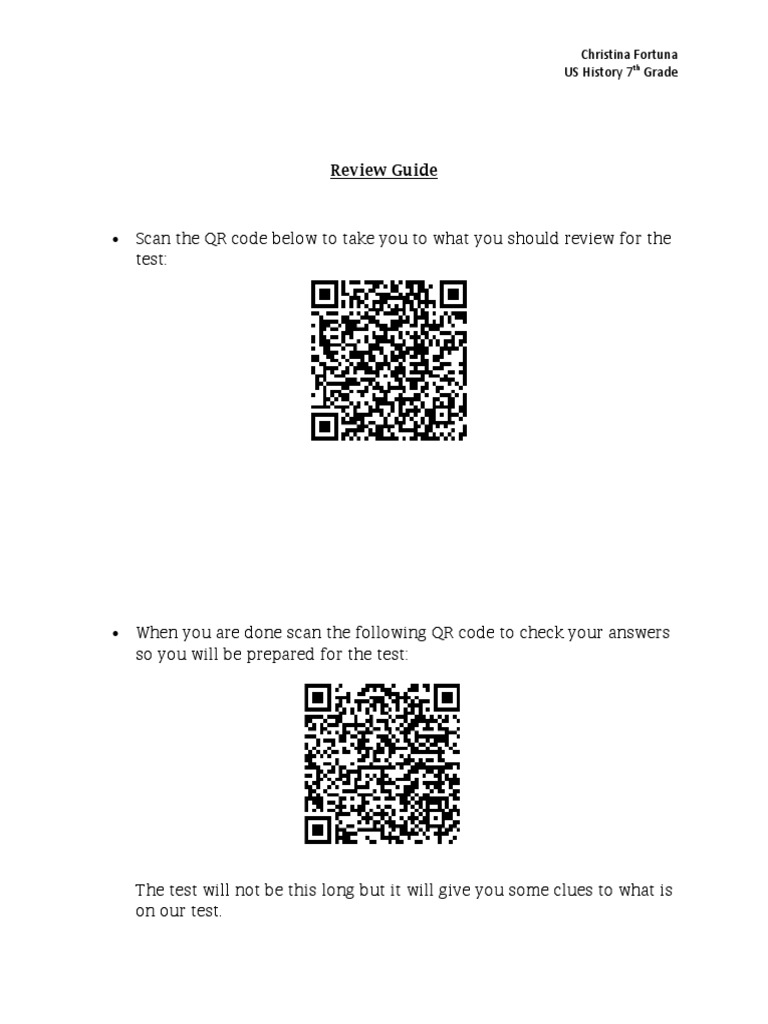 QR 1070 Test Review Guide | PDF