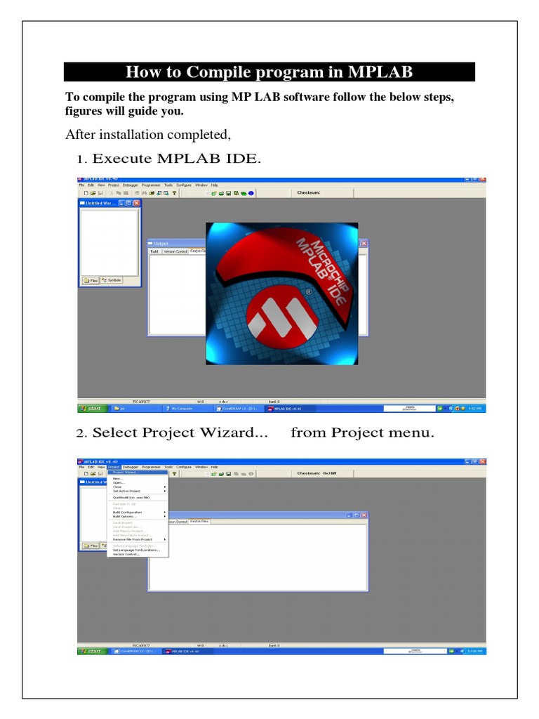 How To Compile Program in MPLAB: After Installation Completed, Execute ...