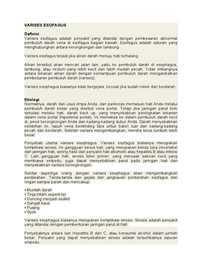 Varises Esofagus | PDF