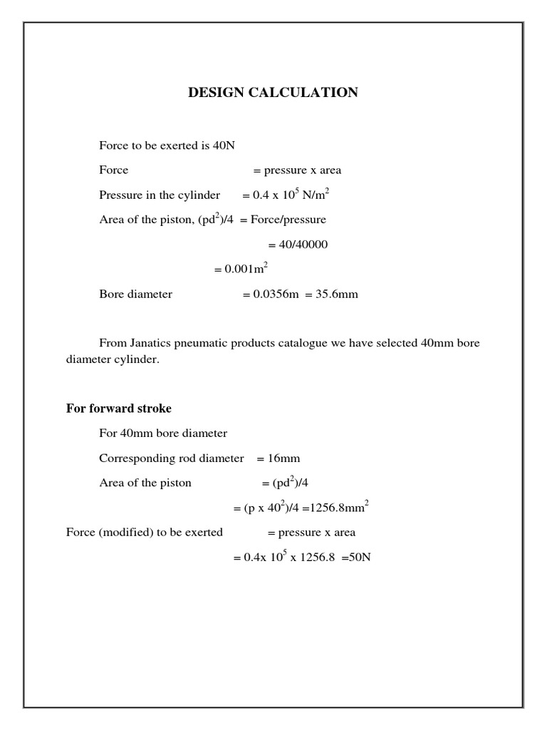 Design Calculation | PDF