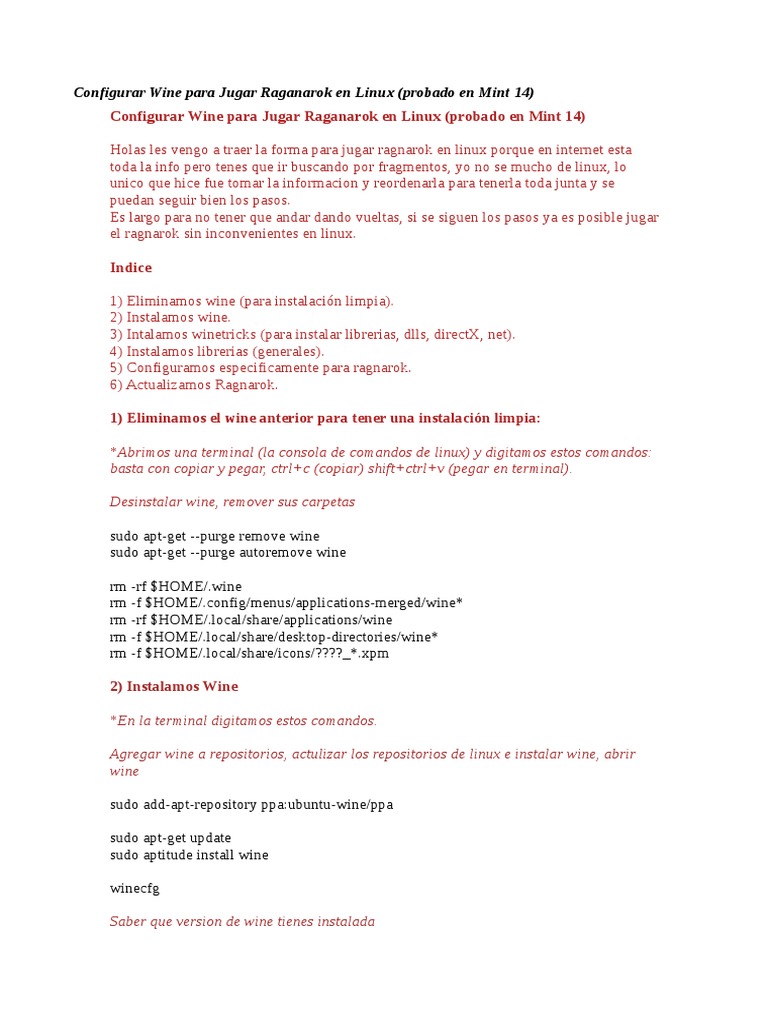 Instalar Ragnarok en Linux (Color) | PDF | Familias de sistemas ...