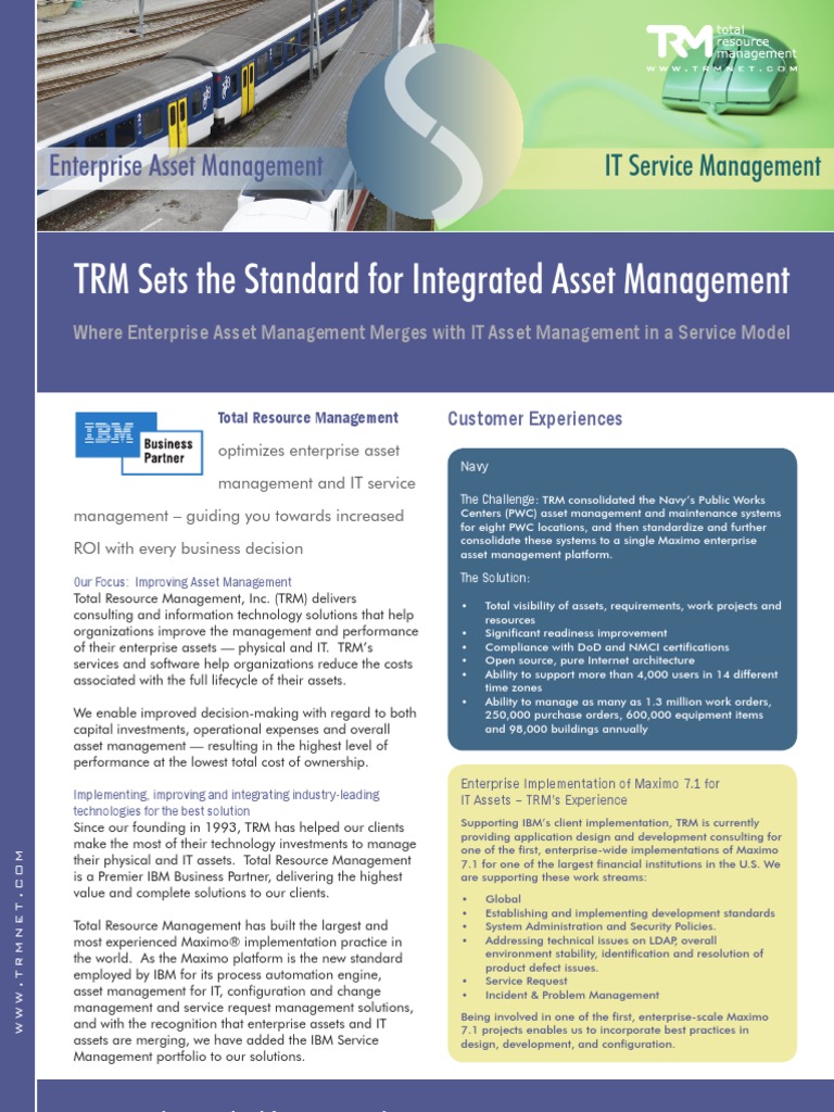 TRM Integrated Asset Management Brochure | PDF | Asset Management ...