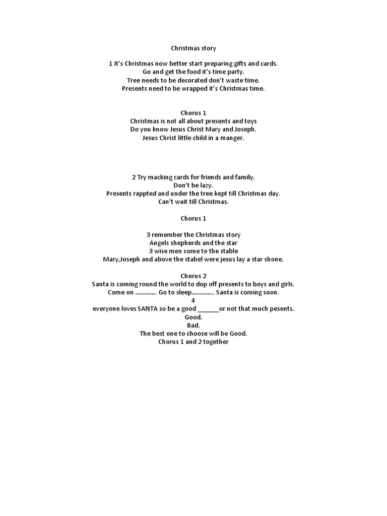 Christmas Story | PDF