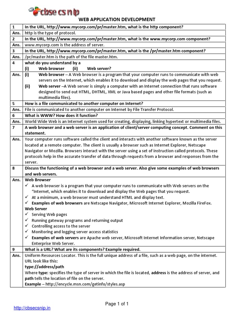 Sumita Arora Solved Exercise of Web Application Development | PDF | Web ...