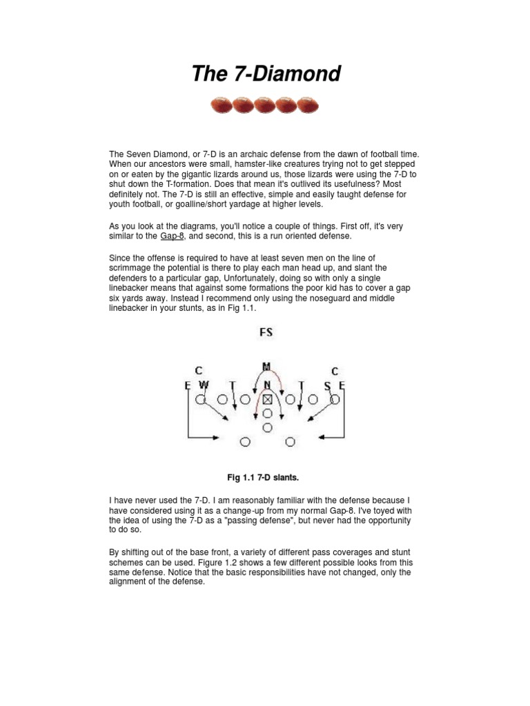 7-Diamond Defense Playbook Guide | PDF | National Football League Teams ...