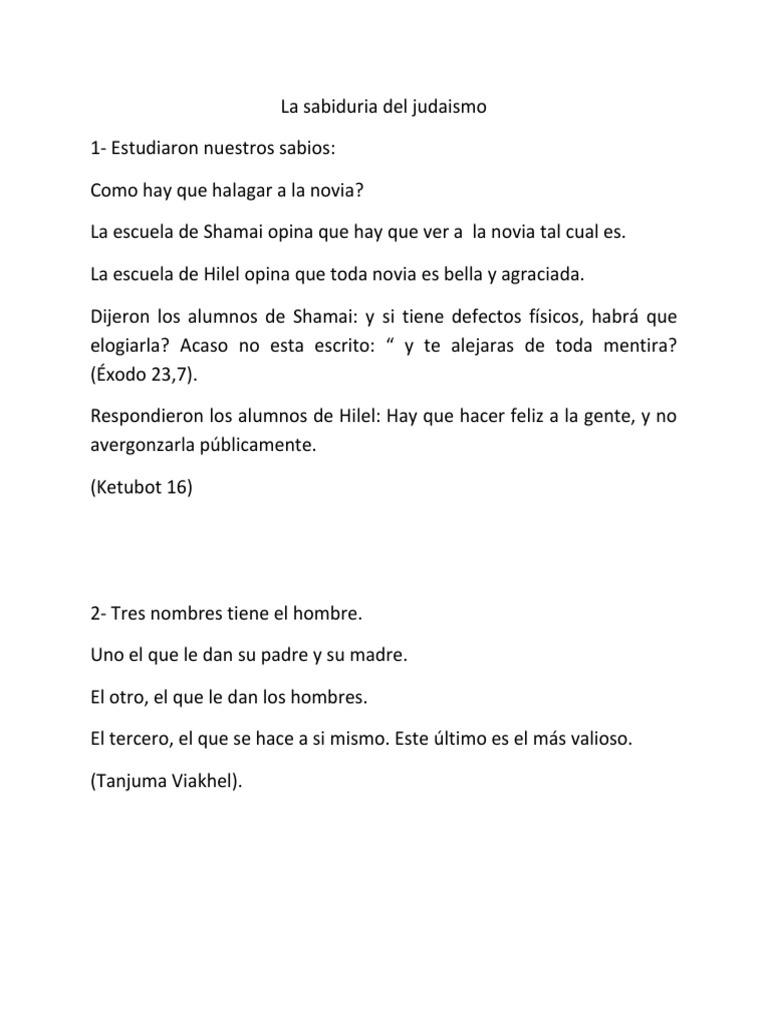 Sabiduría Judía en el Talmud | PDF | Tora | Religión y creencia
