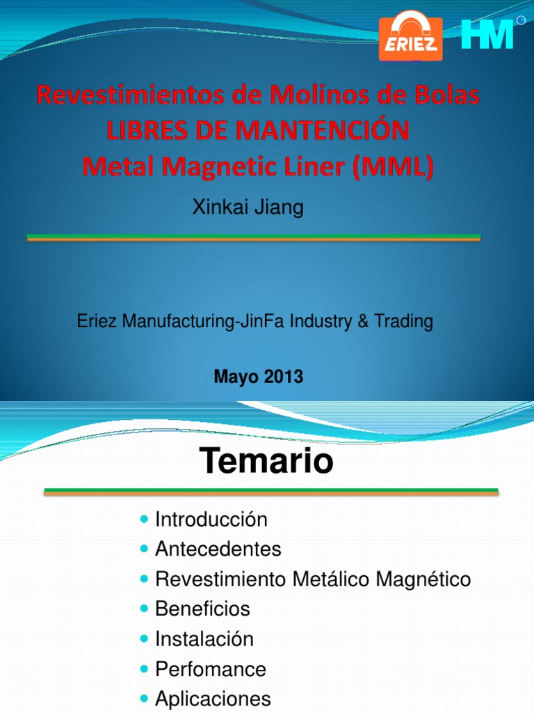 Xinkai Jiang - Metal Magnetic Mill Liner | PDF | Circuito integrado | Revestimiento