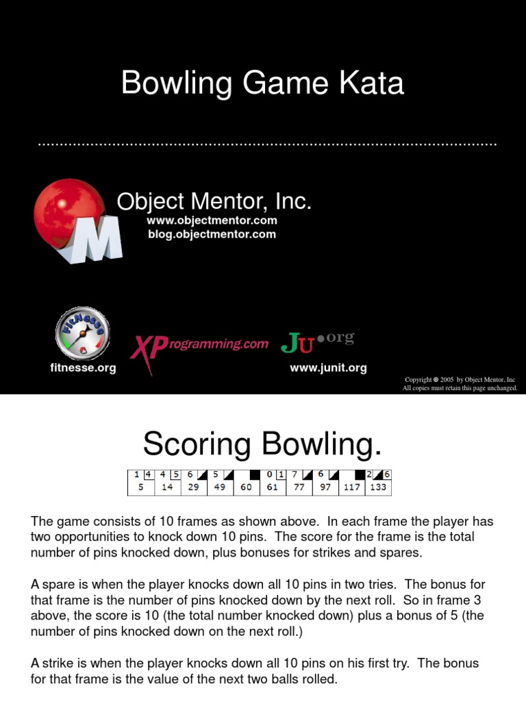 Bowling Game Kata | PDF | Computer Programming | Software Engineering