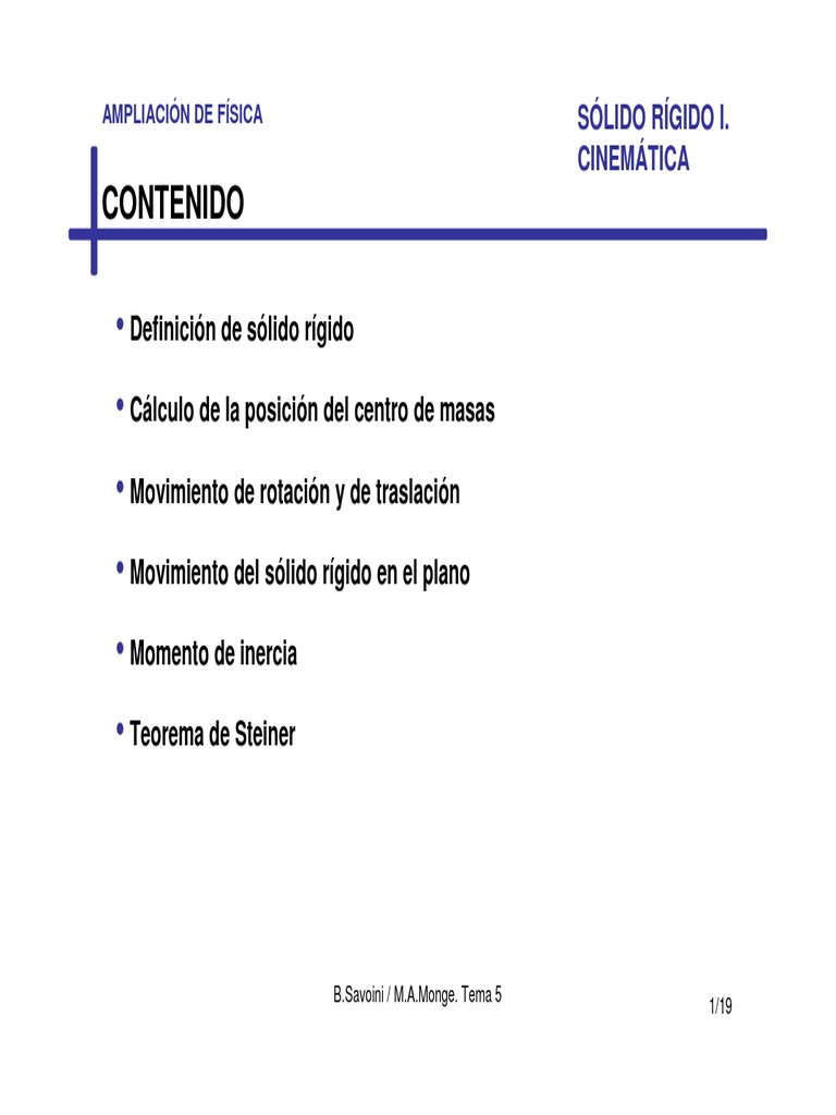 TEMA5 Cinematica Del Solido Rigido Ocw | PDF | Movimiento (física ...